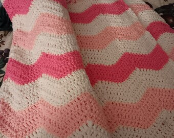 Large Ripple Afghan in Rich Fall Colors - Etsy