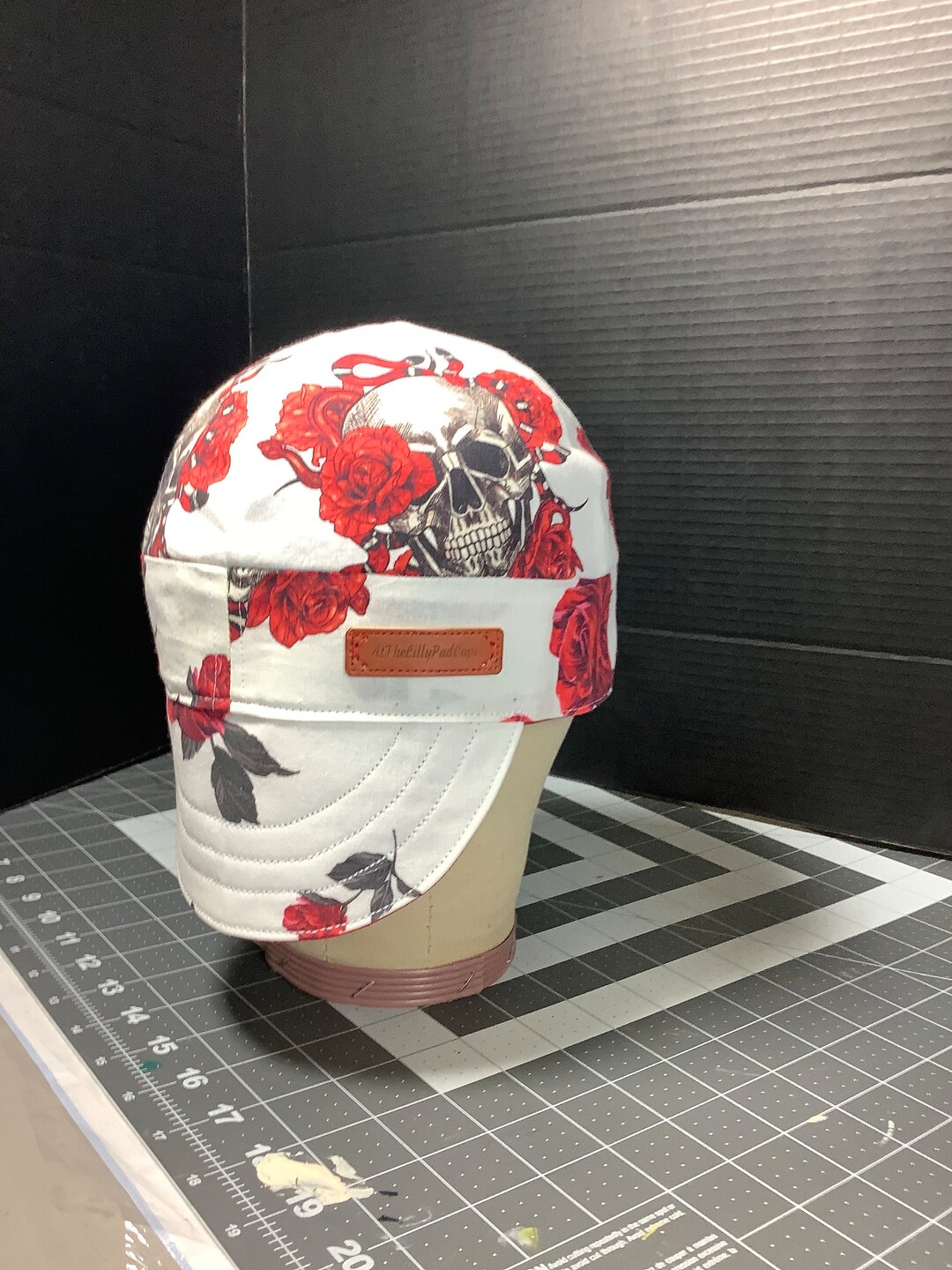 Welding Cap Skulls With Roses or for Pipe Fitters Caps Made to Order ...