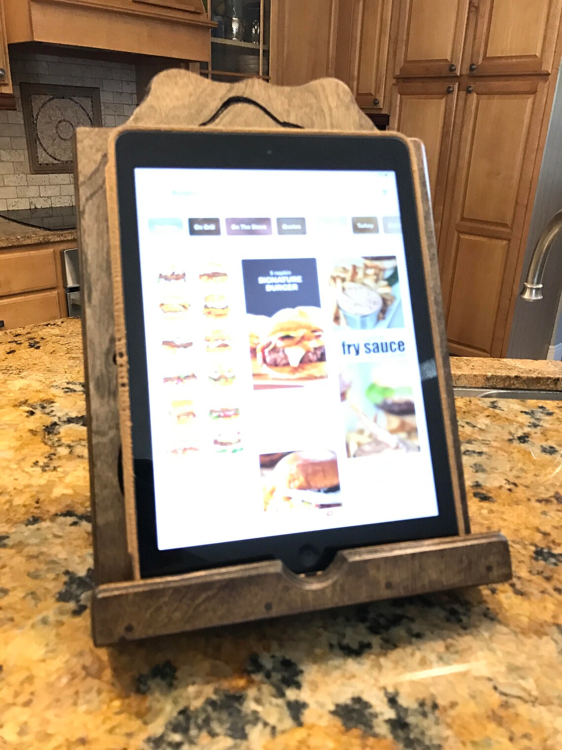 Wooden Kitchen Ipad Cook Book Holder Stand With Look It up - Etsy