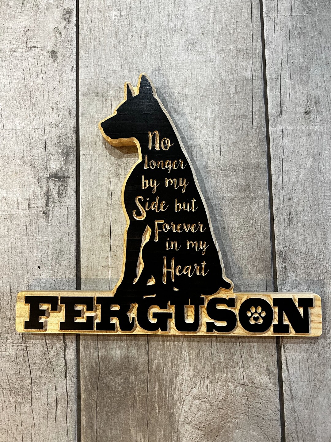 Personalized Doberman Pinscher Dog Shaped Pet Memorial Plaque - Etsy