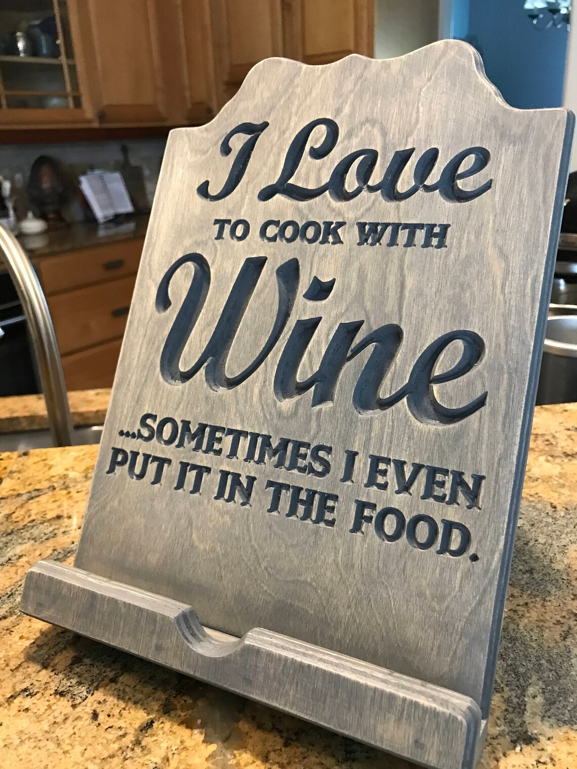 Kitchen Ipad Cook Book Holder Stand With I Love to Cook With - Etsy