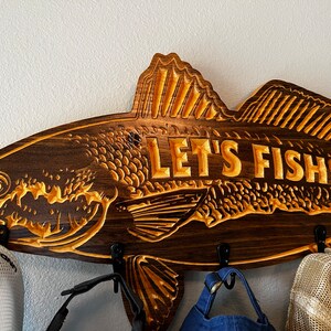 Personalized Solid Wood Redfish Hat and Cap Display Rack - Etsy