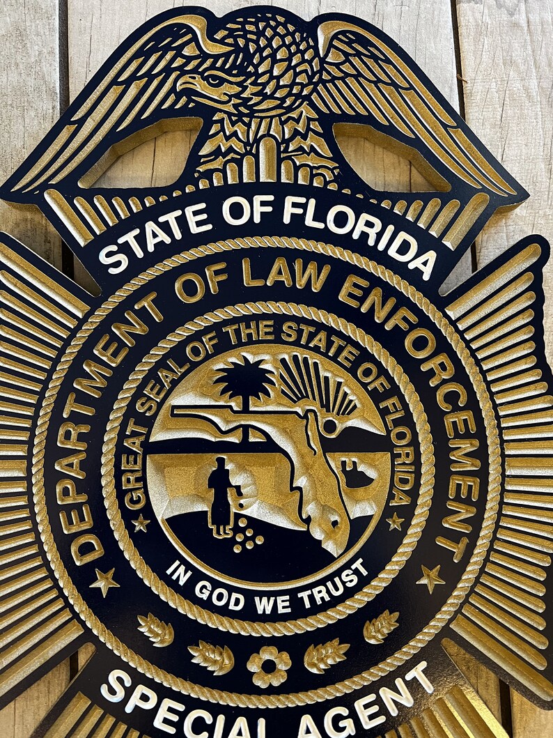 FDLE Badge Shaped Sign - Etsy