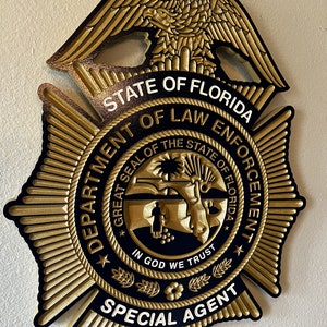 FDLE Badge Shaped Sign | Etsy