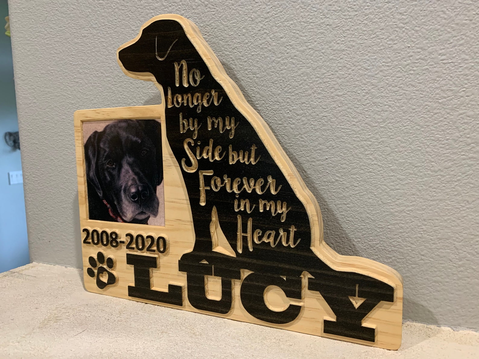 Personalized Labrador Retriever pet memorial plaque with space - Etsy.de