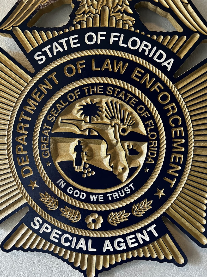 FDLE Badge Shaped Sign - Etsy