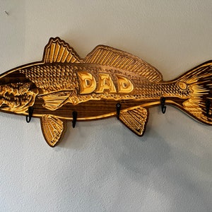 Personalized Solid Wood Redfish Hat and Cap Display Rack - Etsy