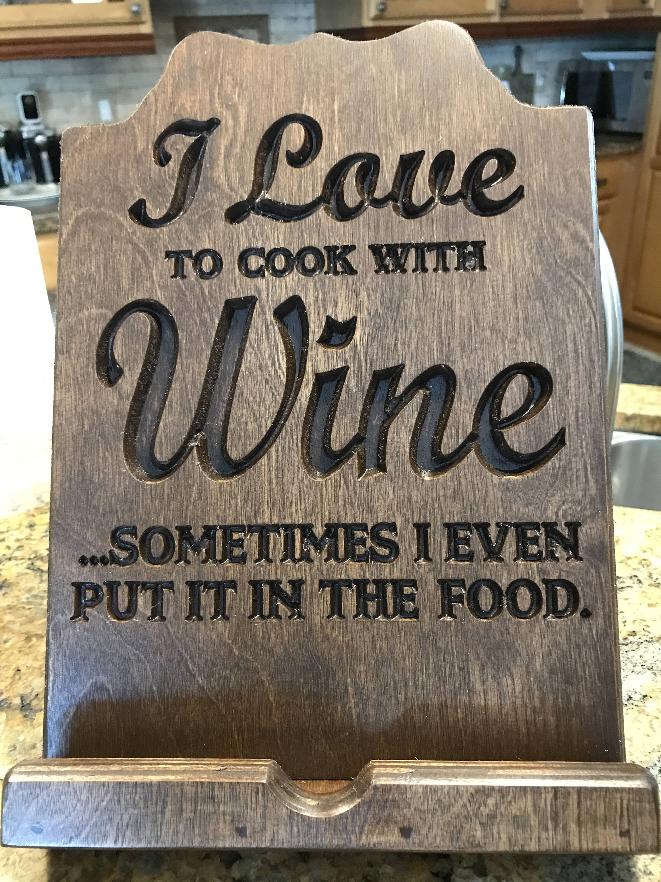Kitchen Ipad Cook Book Holder Stand With I Love to Cook With - Etsy
