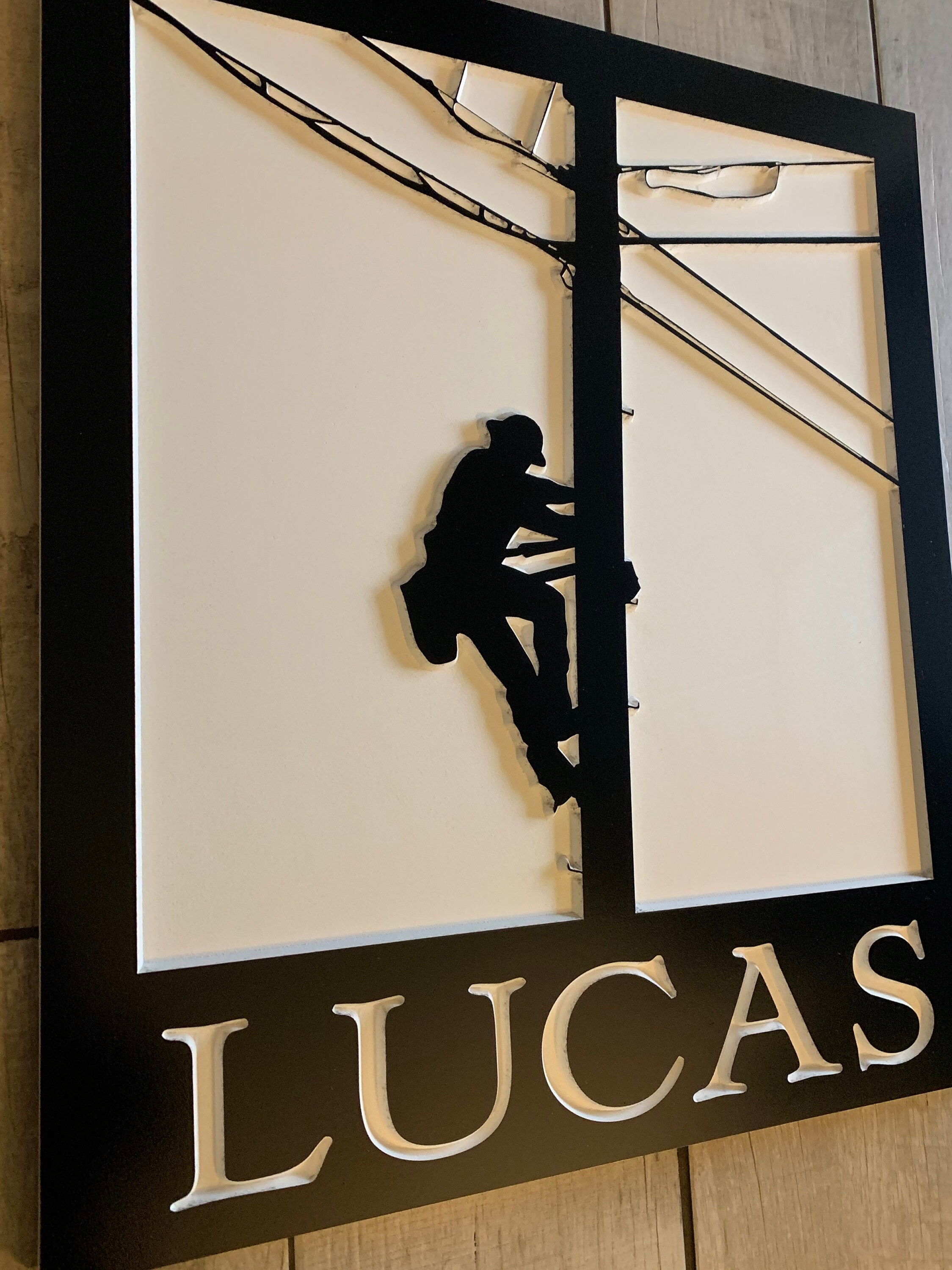 Personalized Linesman Family Name Sign 22 - Etsy