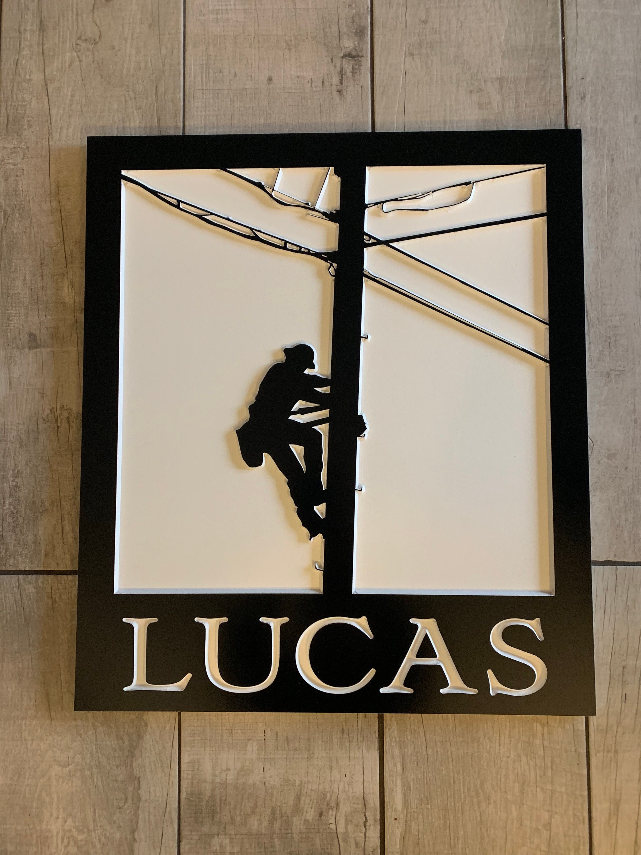 Personalized Linesman Family Name Sign 22 - Etsy