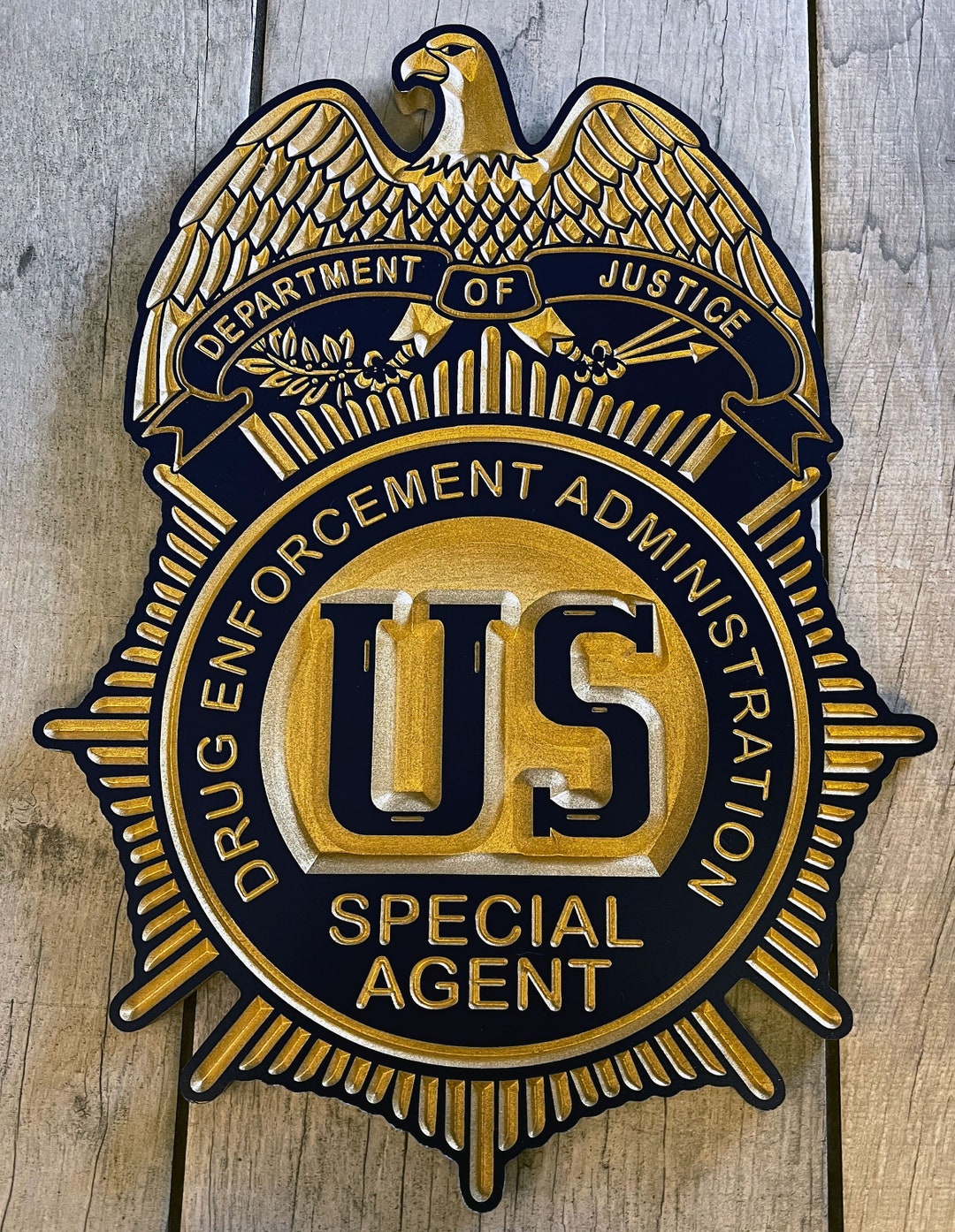 DEA Special Agent Badge Shaped Sign - Drug Enforcement Administration ...