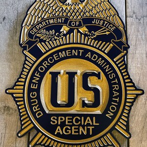 DEA Special Agent Badge Shaped Sign - Drug Enforcement Administration ...