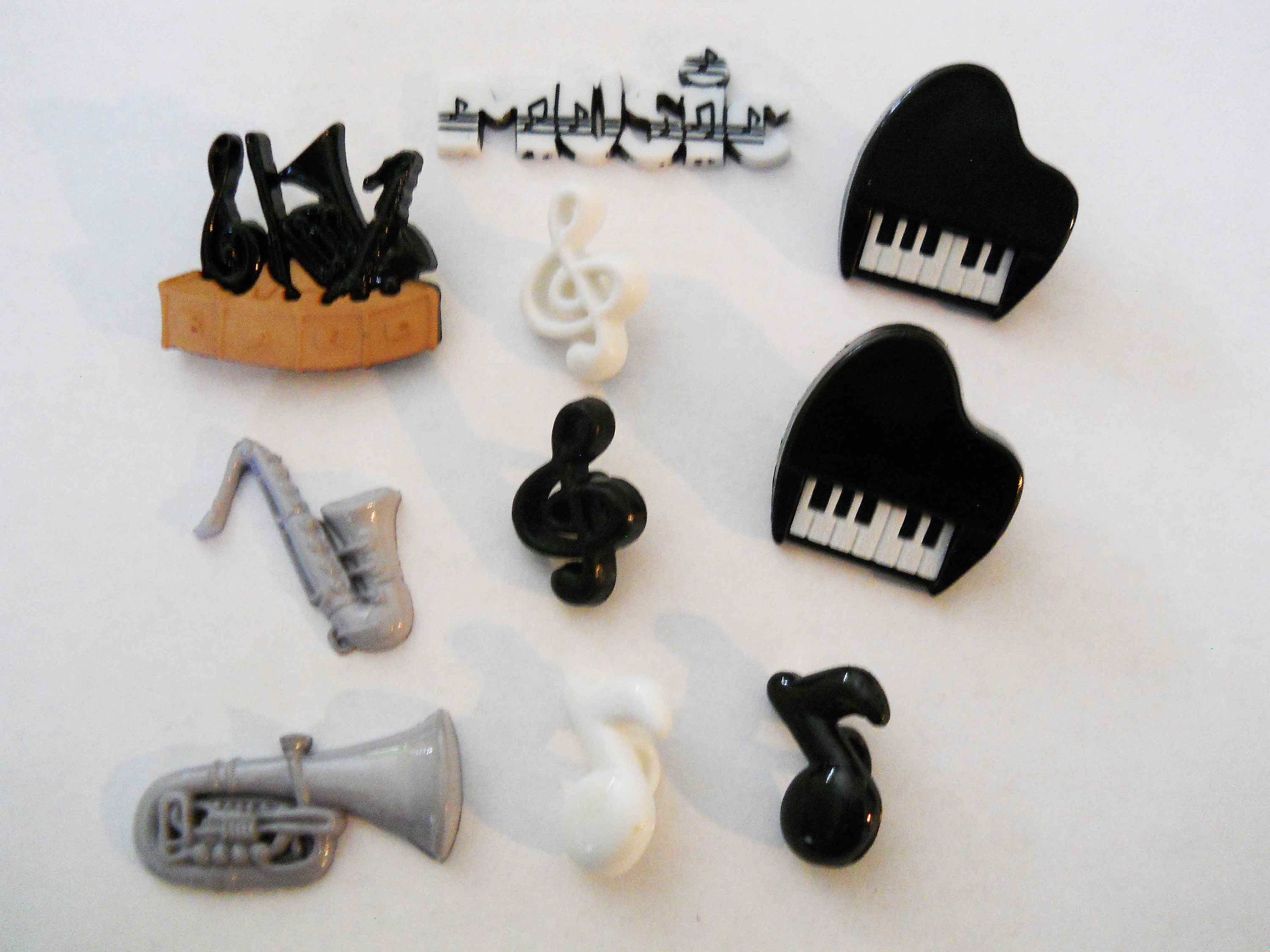 Music Buttons and Embellishments 10 Pieces - Etsy