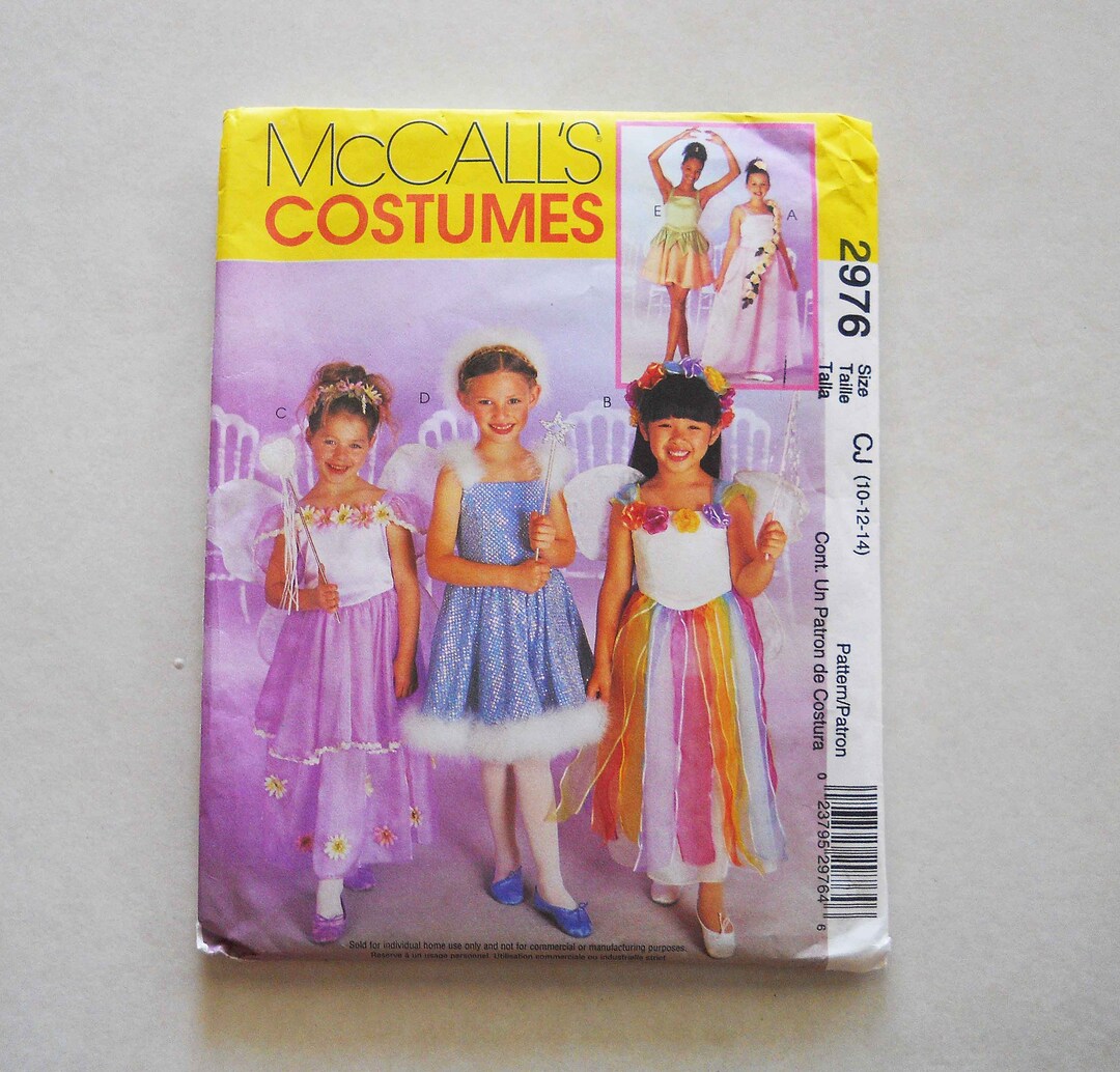 Mccall's Princess Costume Sewing Pattern 2976 UNCUT Size 10 12 & 14 - Etsy
