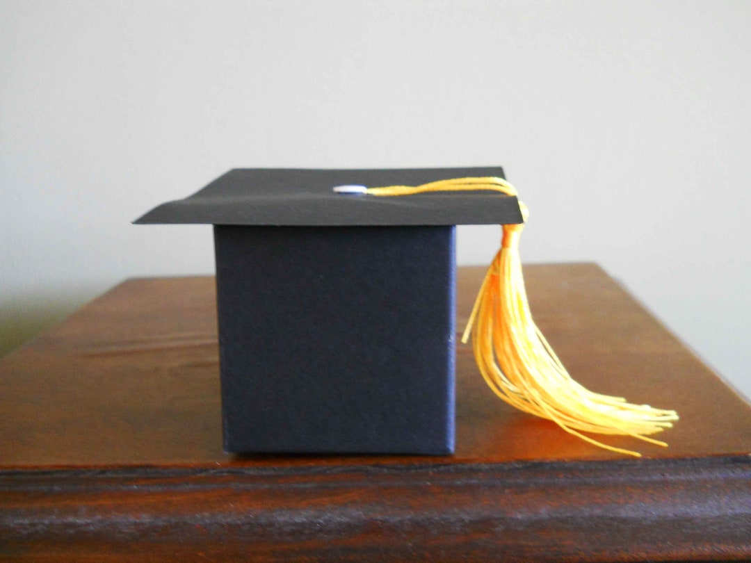 Gift Boxes Graduation Cap Set of 8 Black With Tassel DIY - Etsy