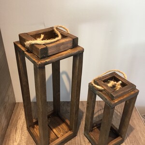 Rustic Wooden Lantern - Etsy