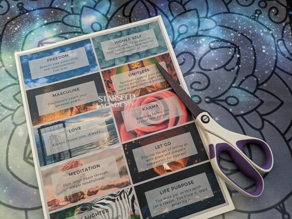 Little Messages Printable Oracle Cards Affirmation | Etsy