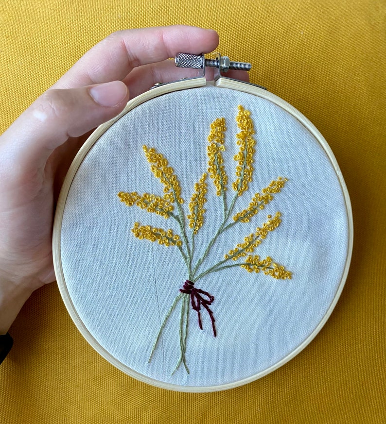 Goldenrod Autumnal Bouquet : Easy Beginner Hand Embroidery Pattern PDF ...