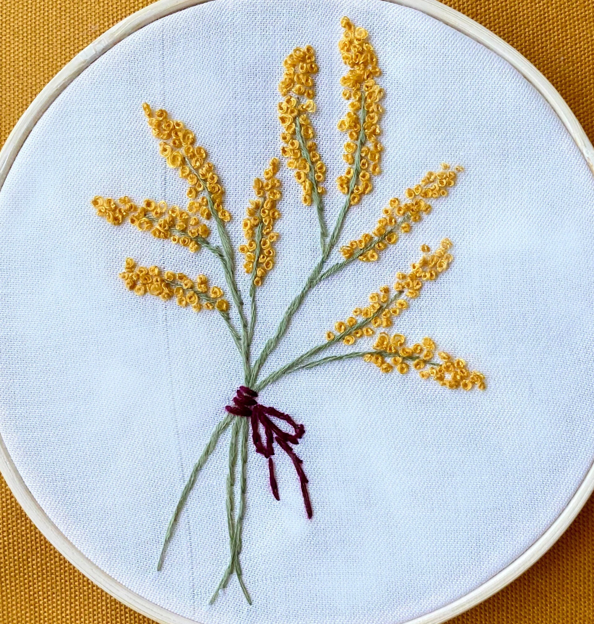 Goldenrod Autumnal Bouquet : Easy Beginner Hand Embroidery Pattern PDF ...