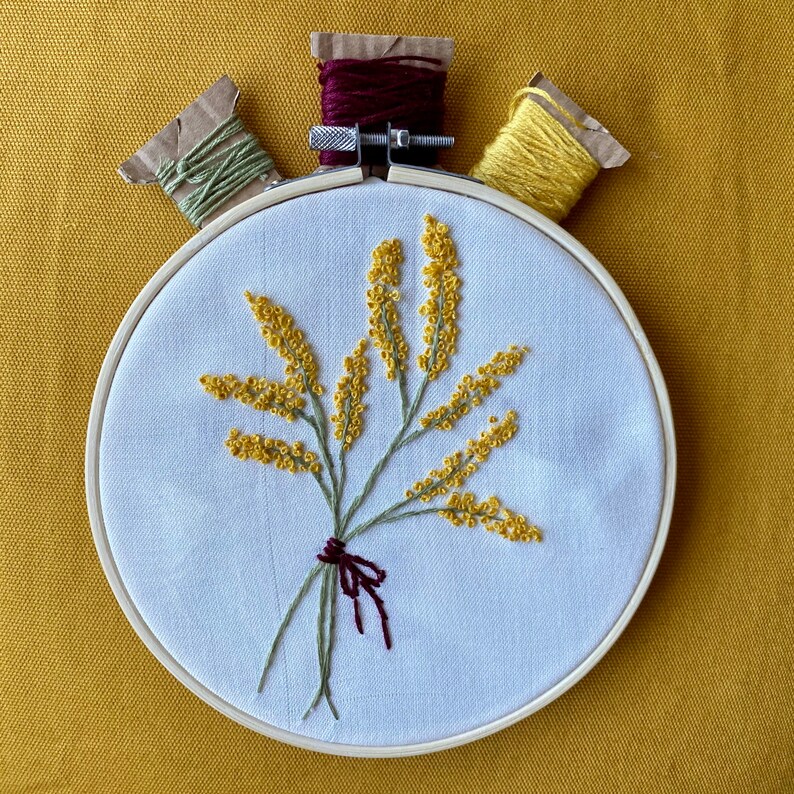 Goldenrod Autumnal Bouquet : Easy Beginner Hand Embroidery Pattern PDF ...