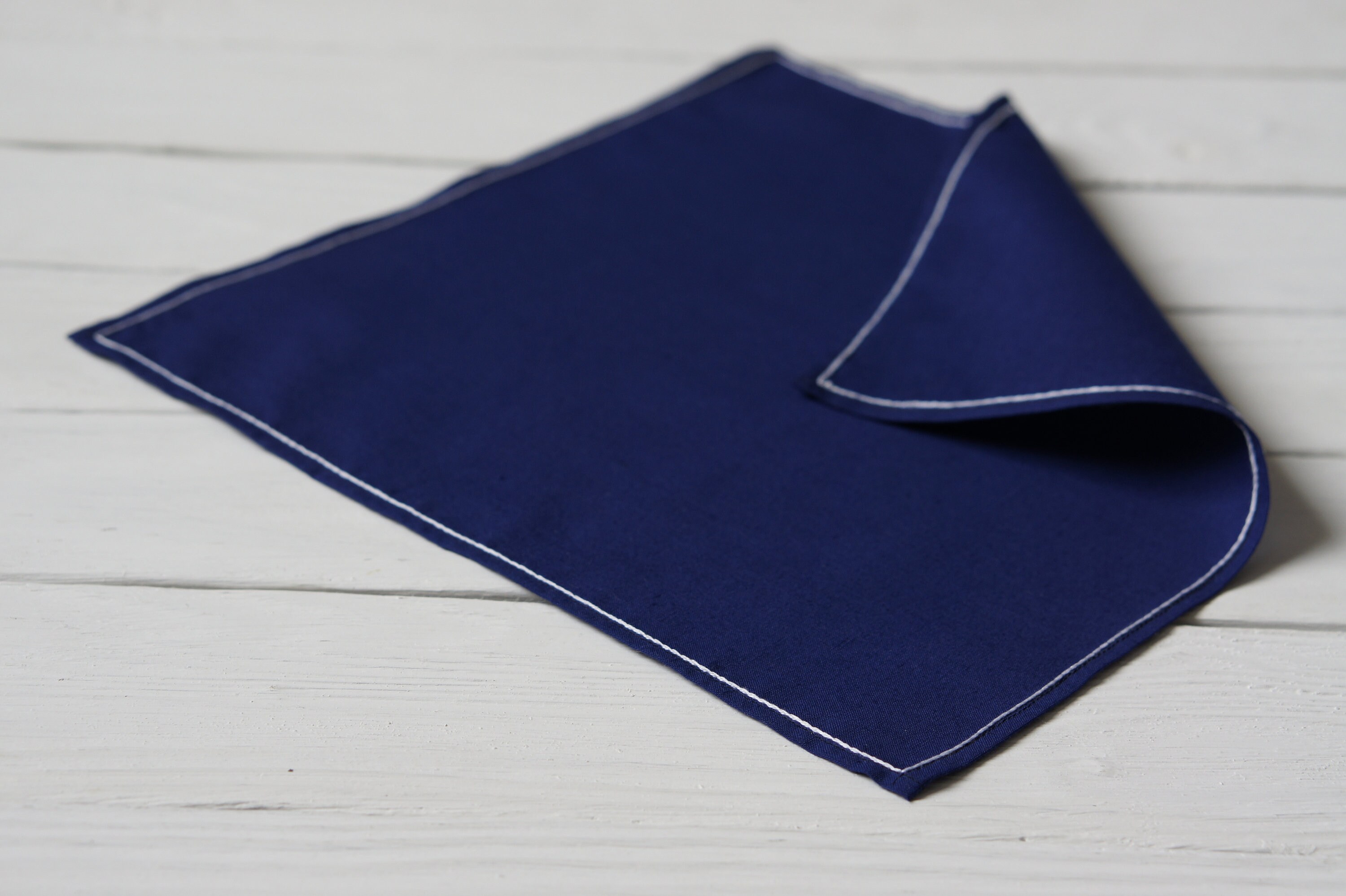 Navy Blue Handkerchief, Mens Handkerchief, Embroidered Handkerchief ...