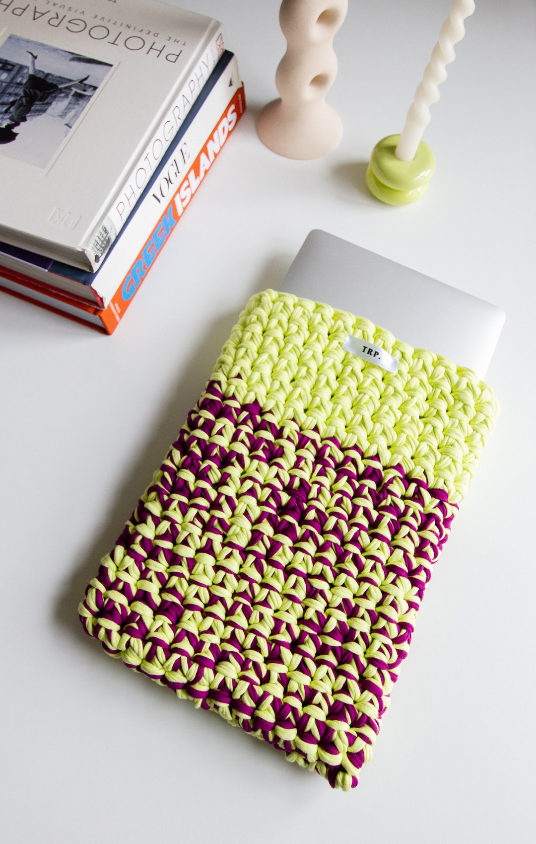 Eco Friendly Crochet Laptop Sleeve Case Handcrafted Gift - Etsy