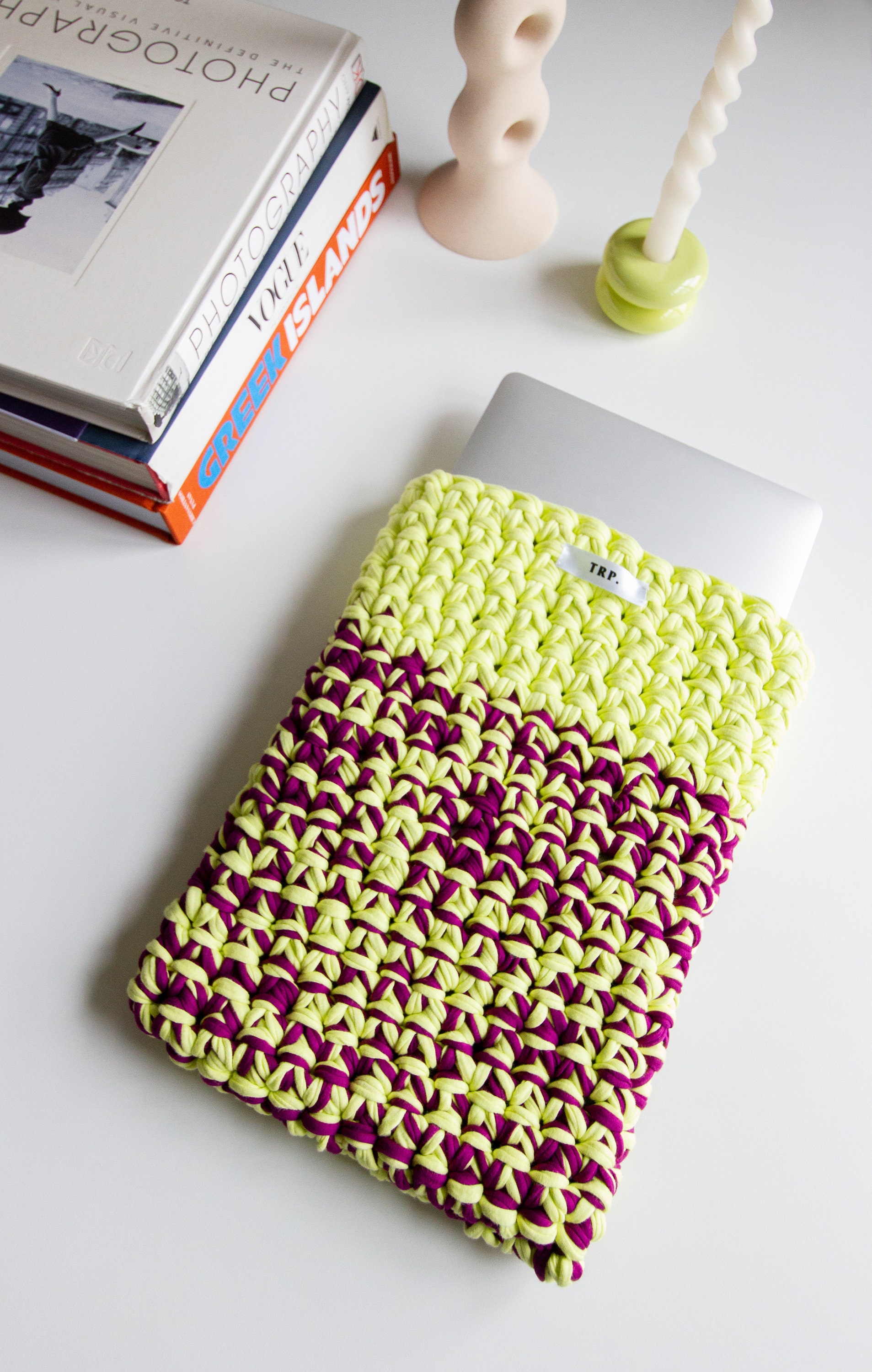 Eco Friendly Crochet Laptop Sleeve Case Handcrafted Gift - Etsy