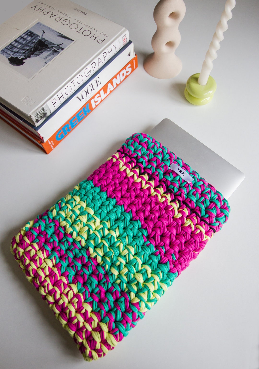 Colourful Crochet Laptop Sleeve Case, Laptop Cover, iPad Case - Etsy