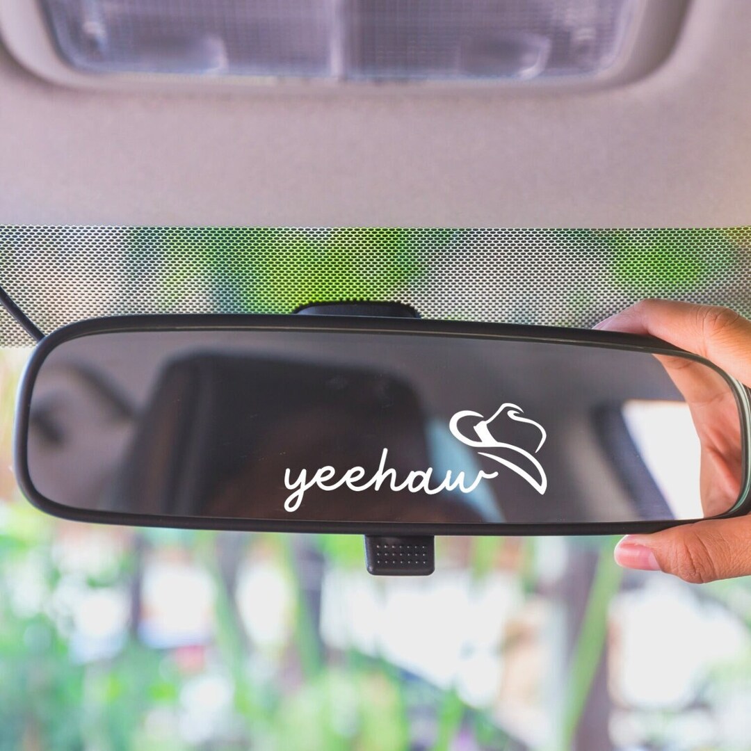 Yeehaw MINI Car Sticker|car Decal|rearview Car Sticker|trendy Car ...