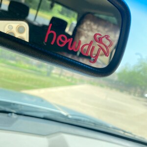 Howdy MINI Car Sticker|car Decal|rearview Car Sticker|trendy Car Mirror ...