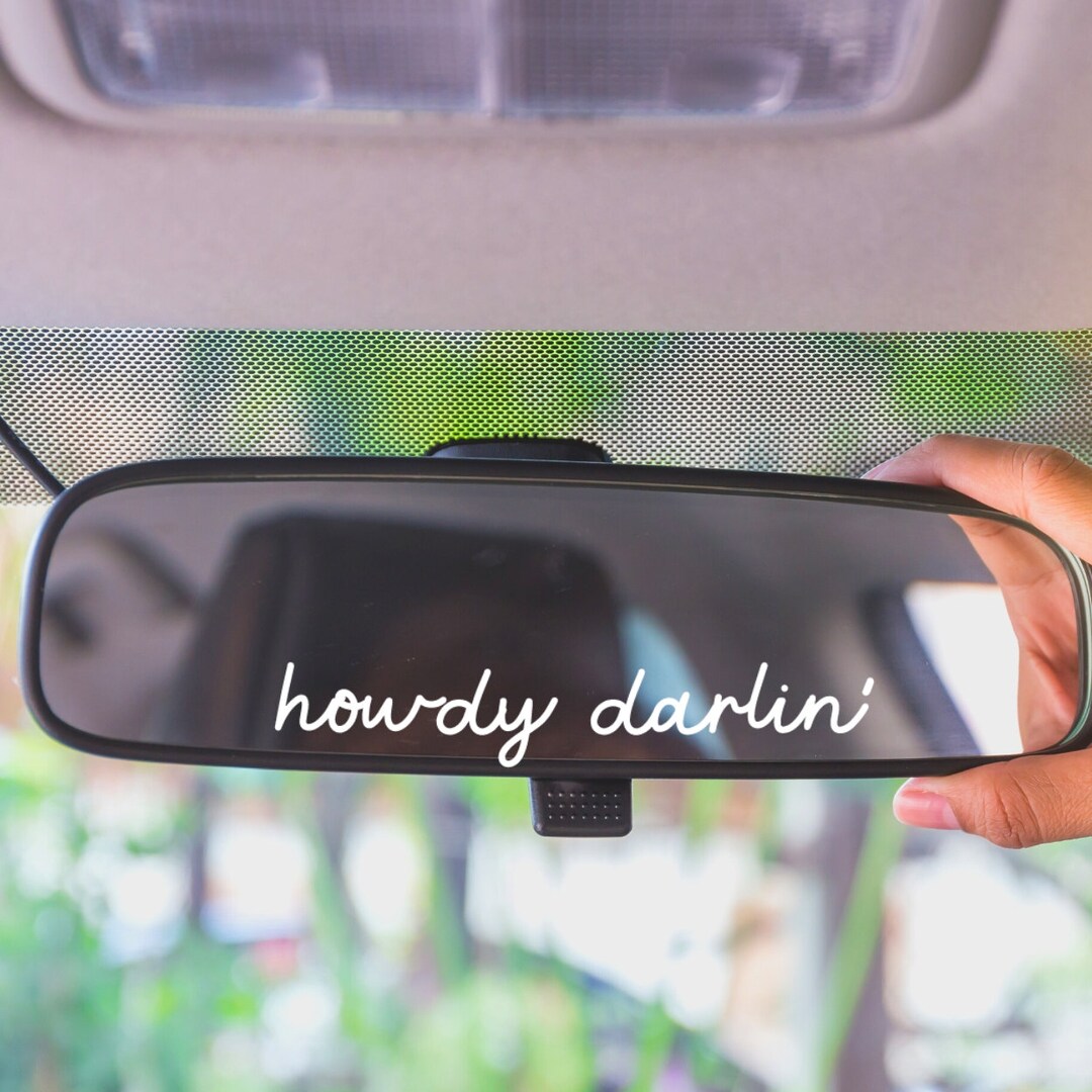 Howdy Darlin' Vinyl Car Decal|rear View Mirror Decal|cute Western ...
