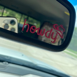 Howdy MINI Car Sticker|car Decal|rearview Car Sticker|trendy Car Mirror ...