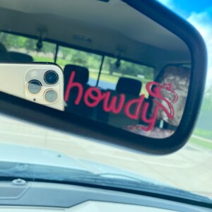 Howdy MINI Car Sticker|car Decal|rearview Car Sticker|trendy Car Mirror Sticker|western Yeehaw ...
