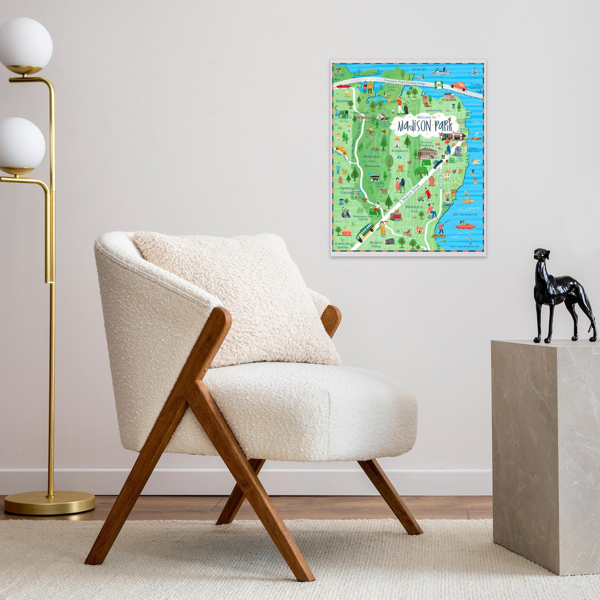 Madison Park, Seattle Illustrated by Annette Kraus - Etsy