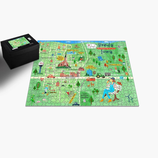 Map of Iowa - Etsy
