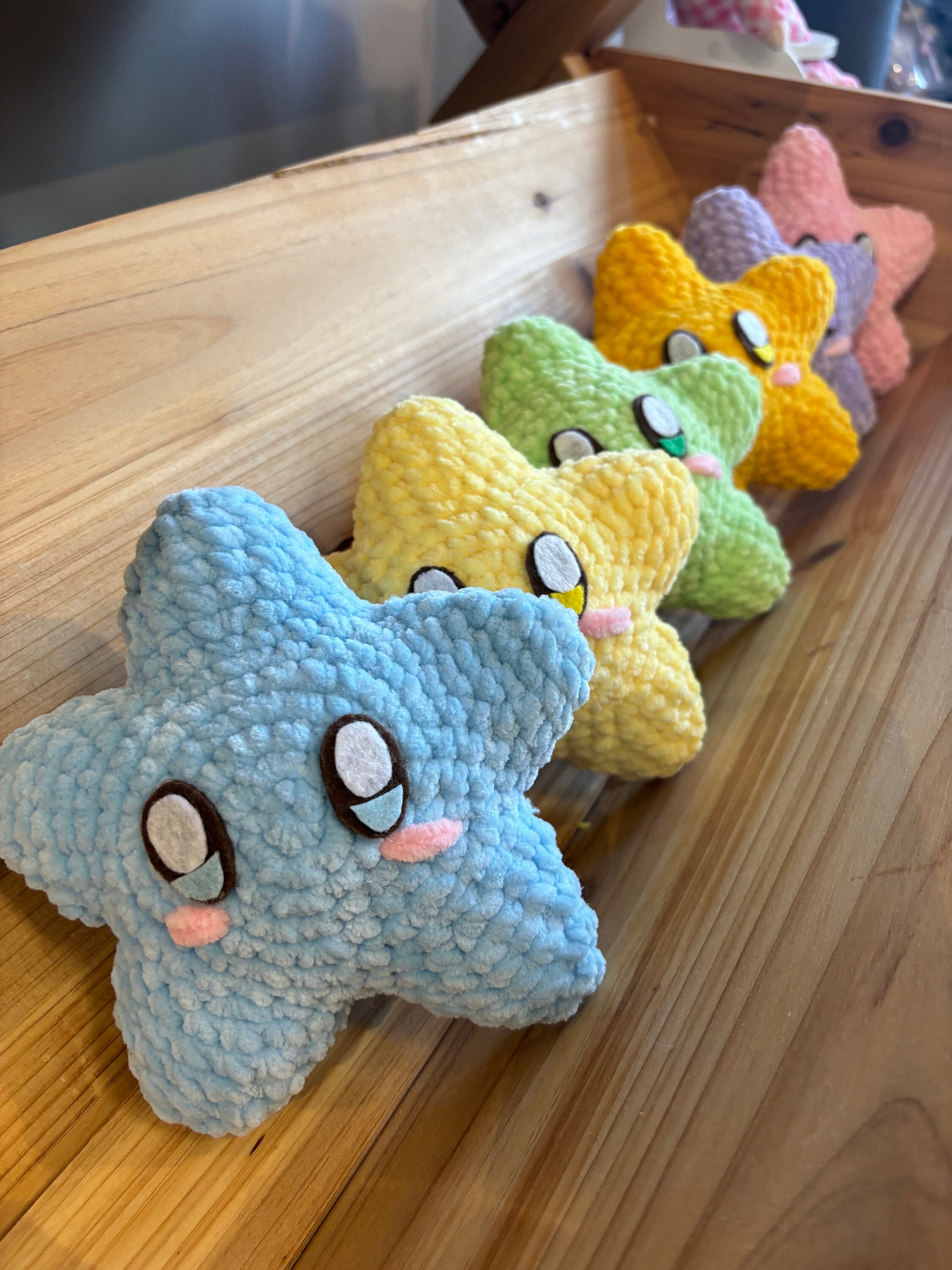 Crochet Star Fuzzy Star Amigurumi Star Happy Stars Video Game Star ...