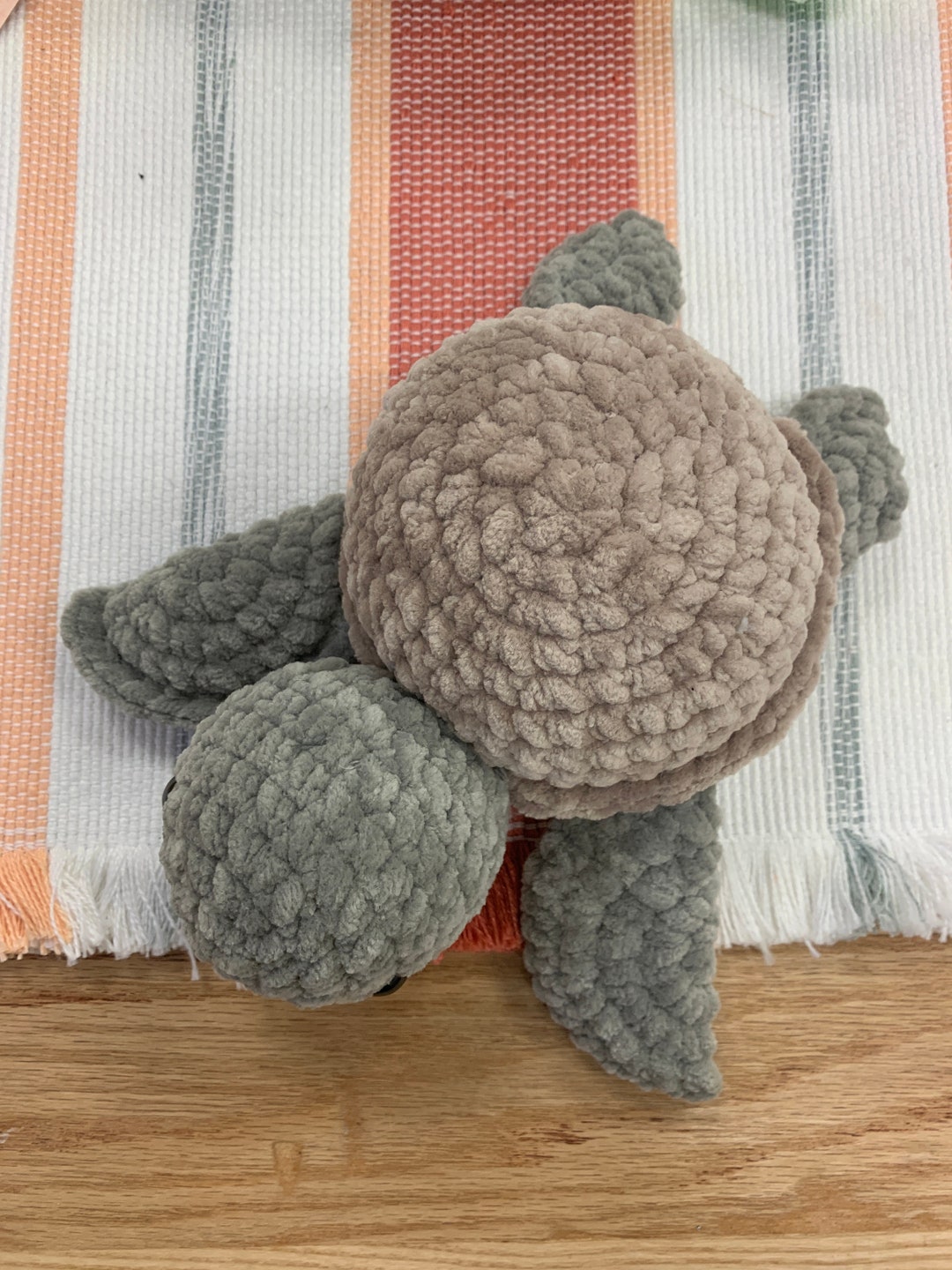 Crochet Velvet Turtle Kawaii Turtle Classic Turtle Stuffed Toy Pastel ...