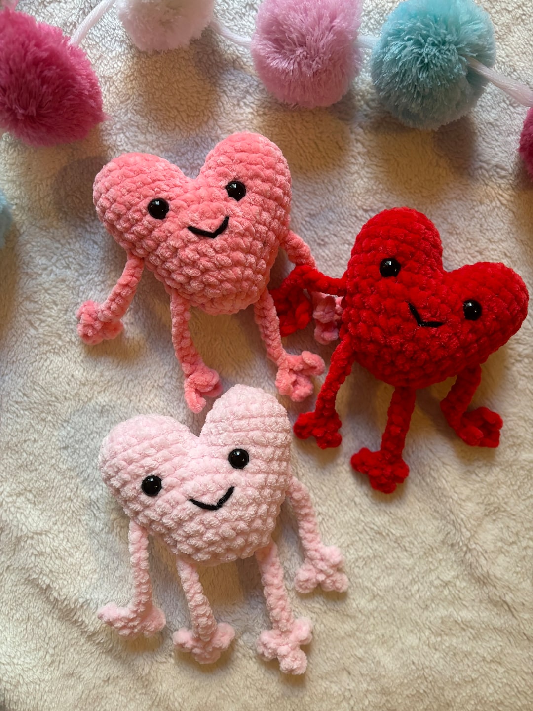 Heart Crochet Plushie | | Heartley the Heart | Valentines Plushie ...
