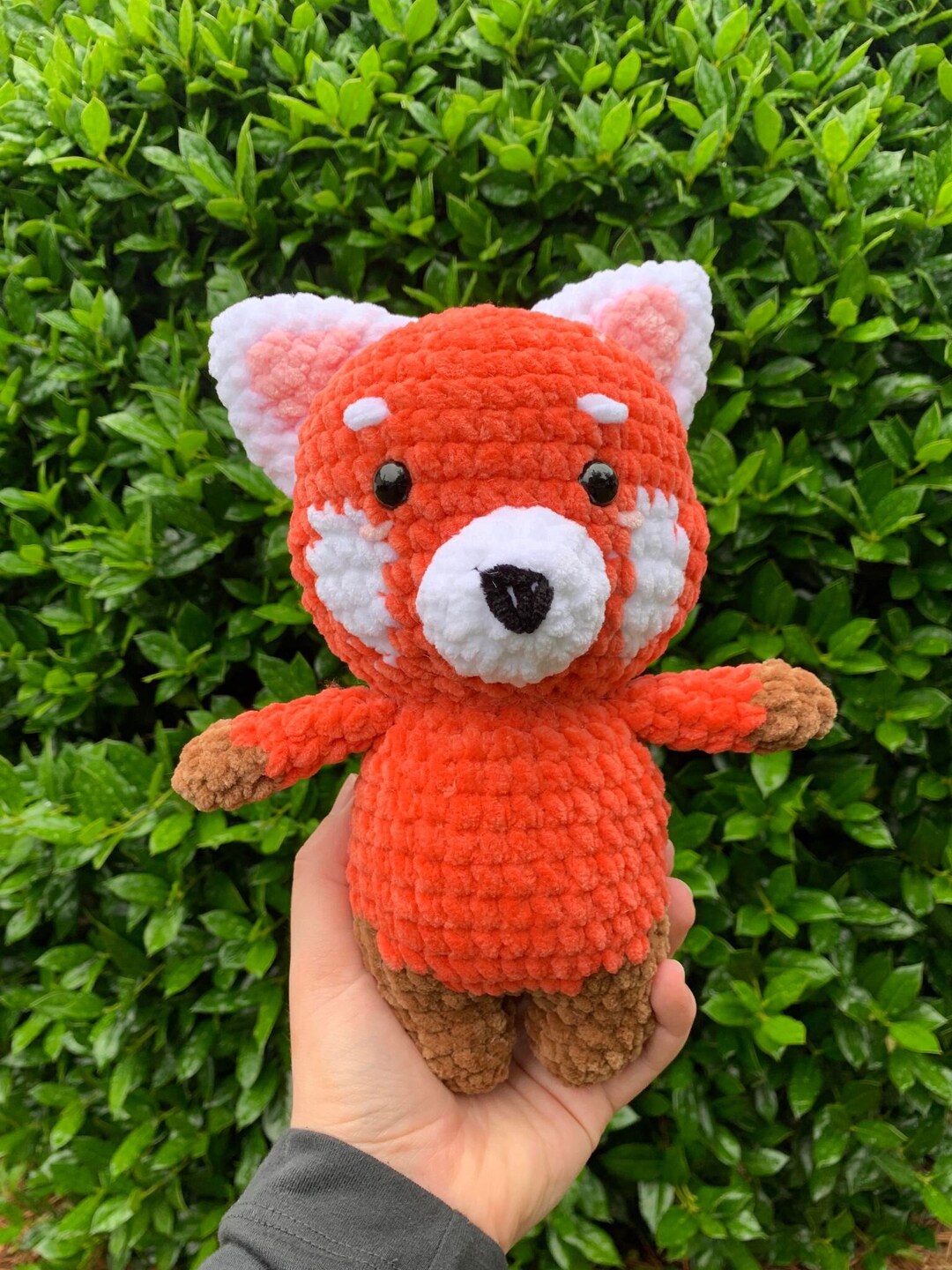 Crochet Red Panda | Fuzzy Crochet Red Panda | Fuzzy Red Panda | Panda ...
