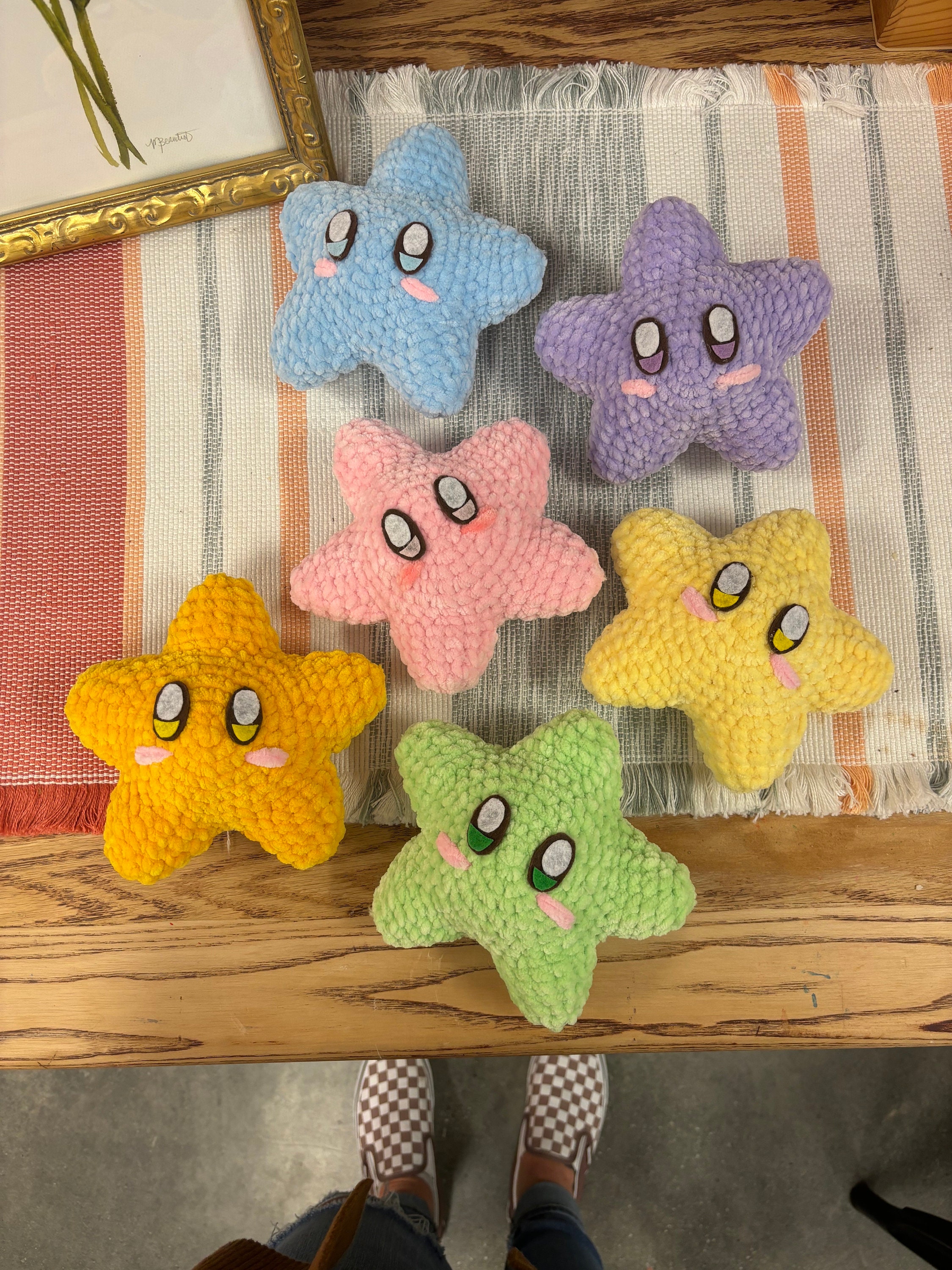 Crochet Star Fuzzy Star Amigurumi Star Happy Stars Video Game Star ...