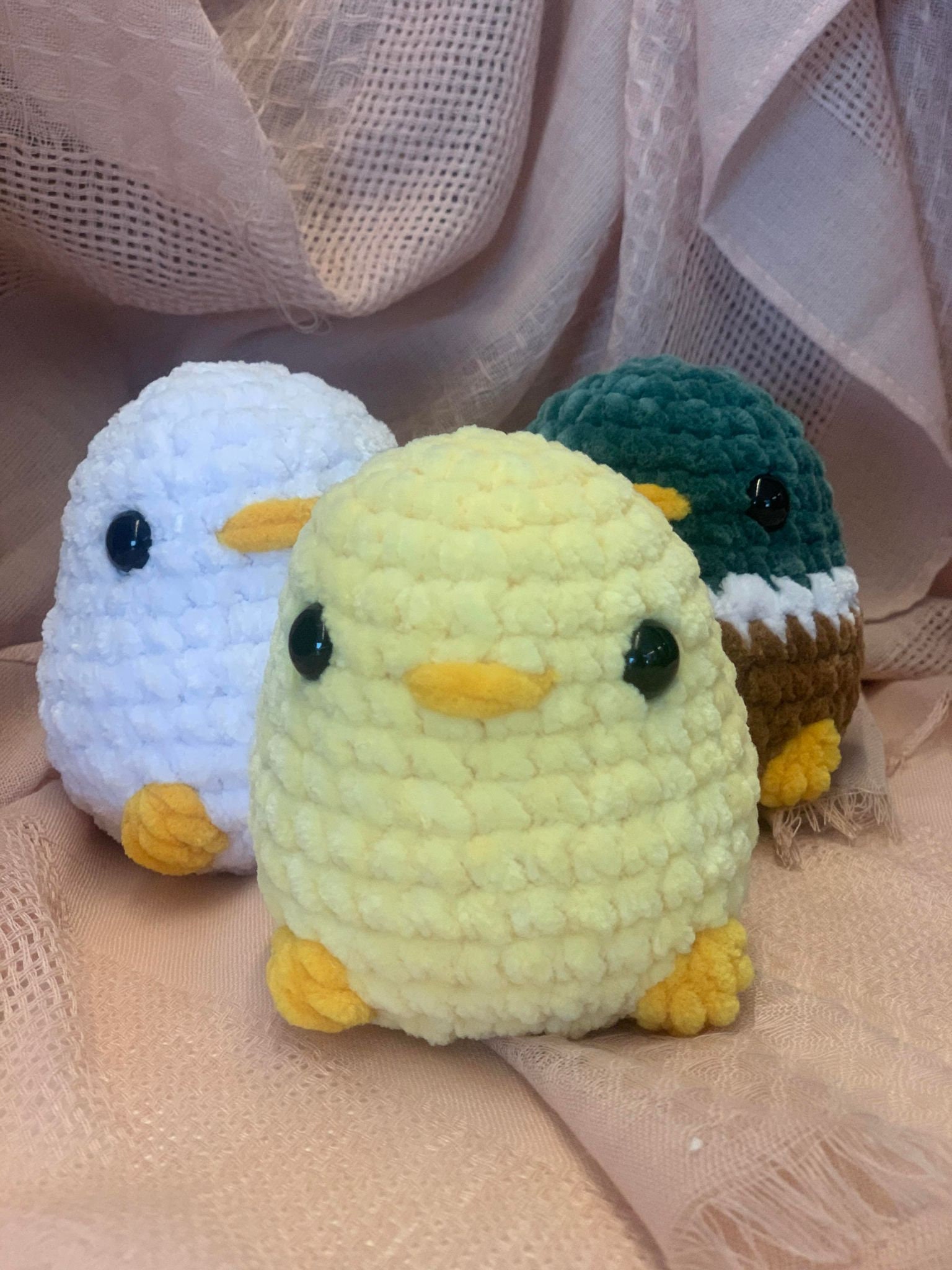Crochet Duck Mallard Duck Yellow Duck White Duck Fuzzy - Etsy