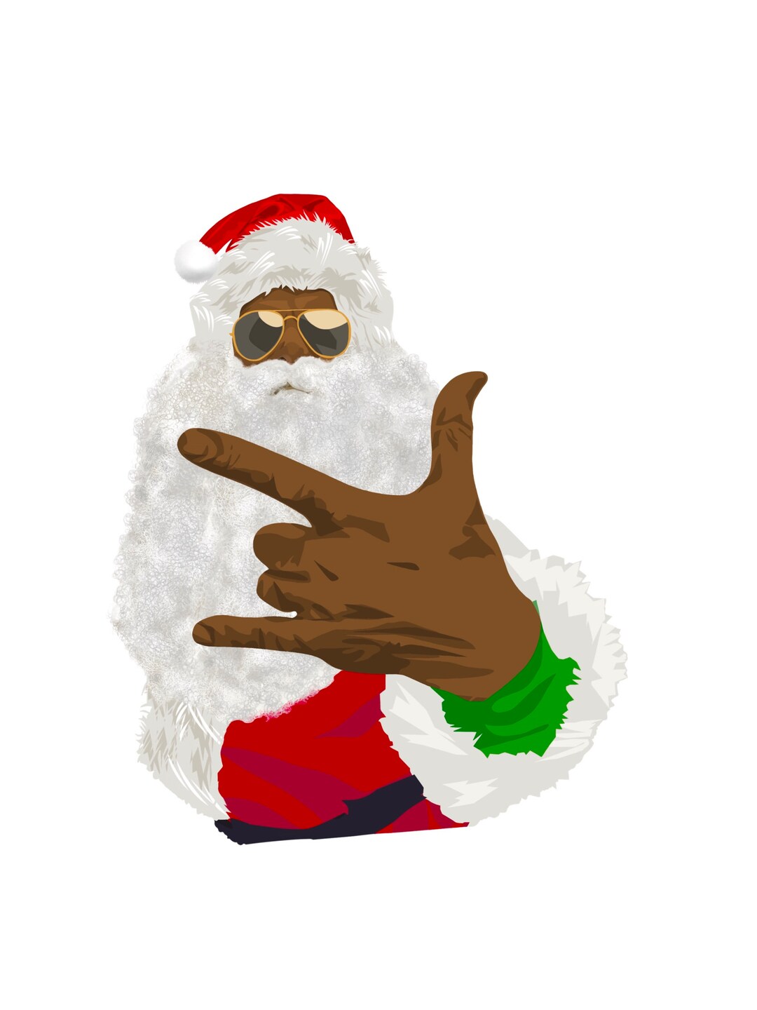 Black Santa Claus Christmas Digital Download, Merry Melanin Christmas ...