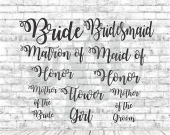 Bride svg bride word art cut file and printable png bride