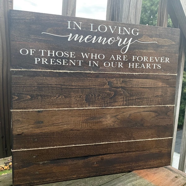 In Memoriam Sign - Etsy