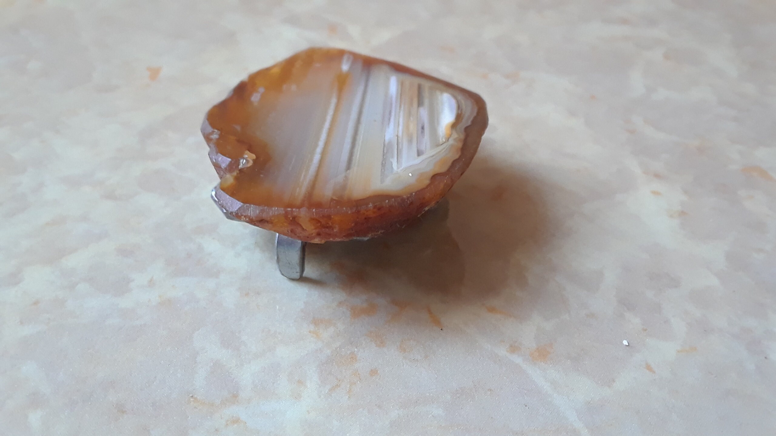 Vintage Natural Stone Belt Buckle, Beige Polished Stone Belt Buckle ...