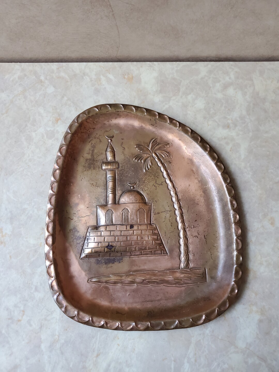 Vintage Copper Plate Stamped Messica Hand Made in Israel, Embossed ...
