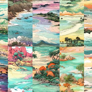 10 Beach Seamless Patterns Digital Download Perfect for - Etsy