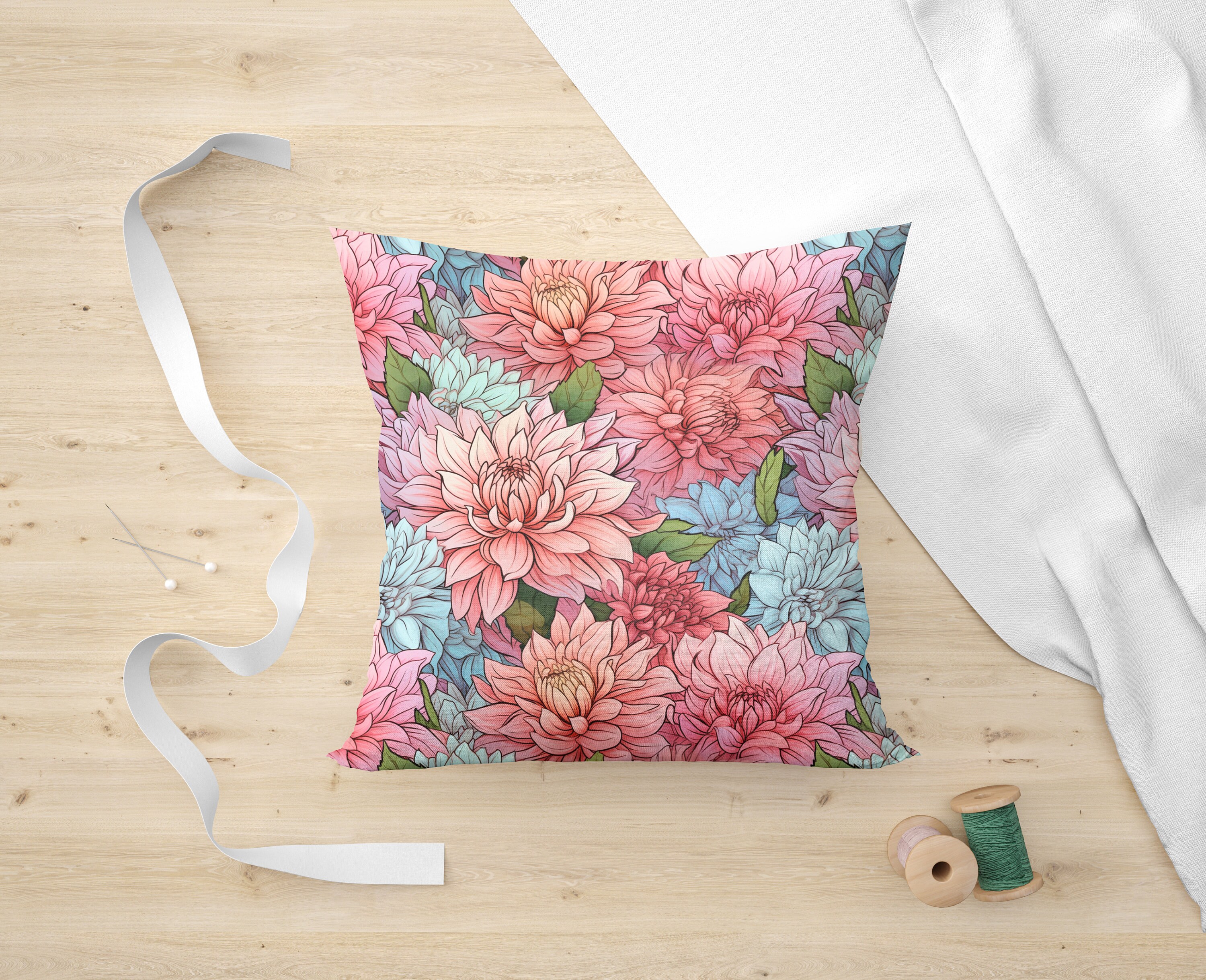 10 Dahlia Flower Seamless Patterns - Digital Download - Perfect for ...