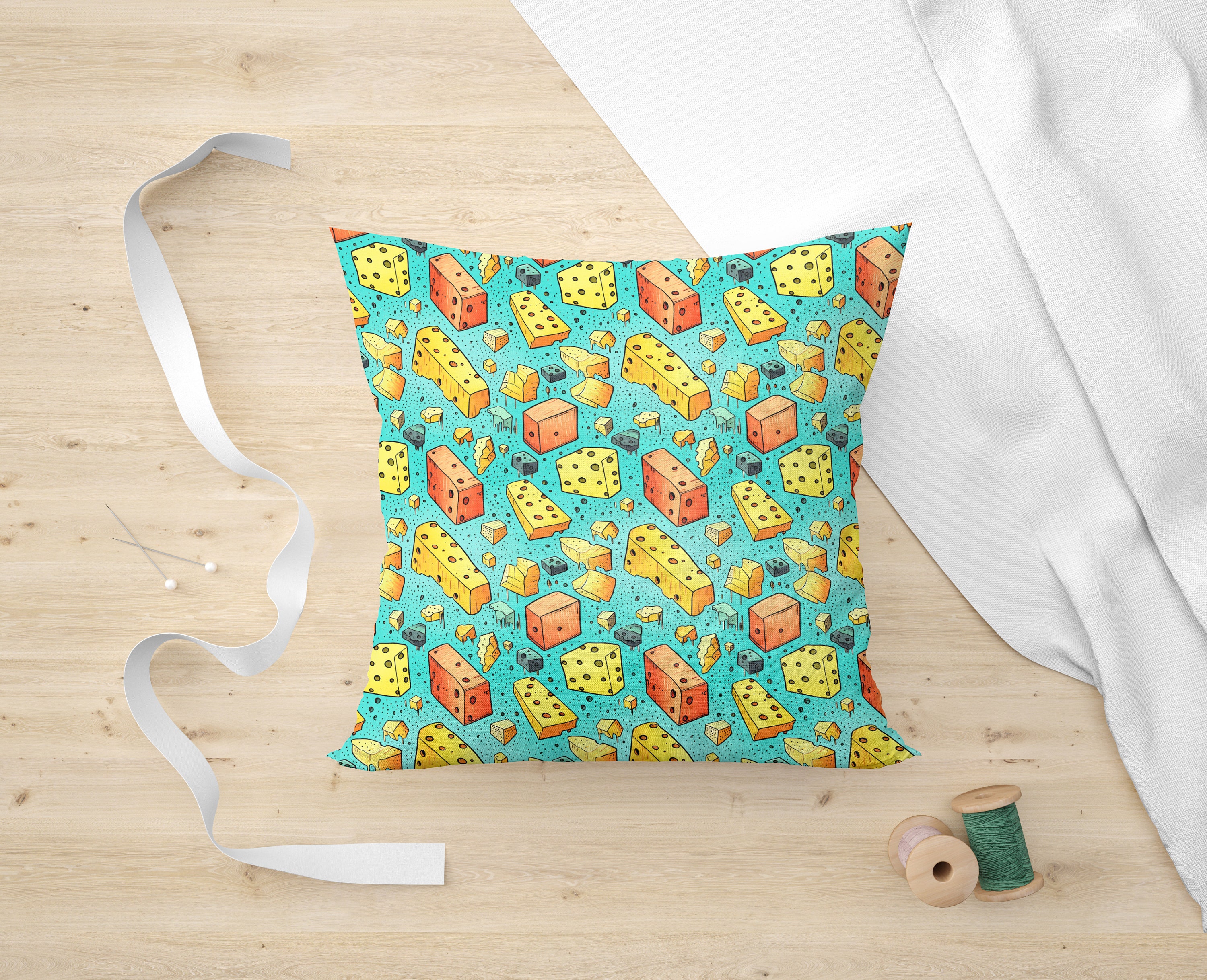 10 Cheeses Seamless Patterns - Digital Download - Perfect for Fabric ...