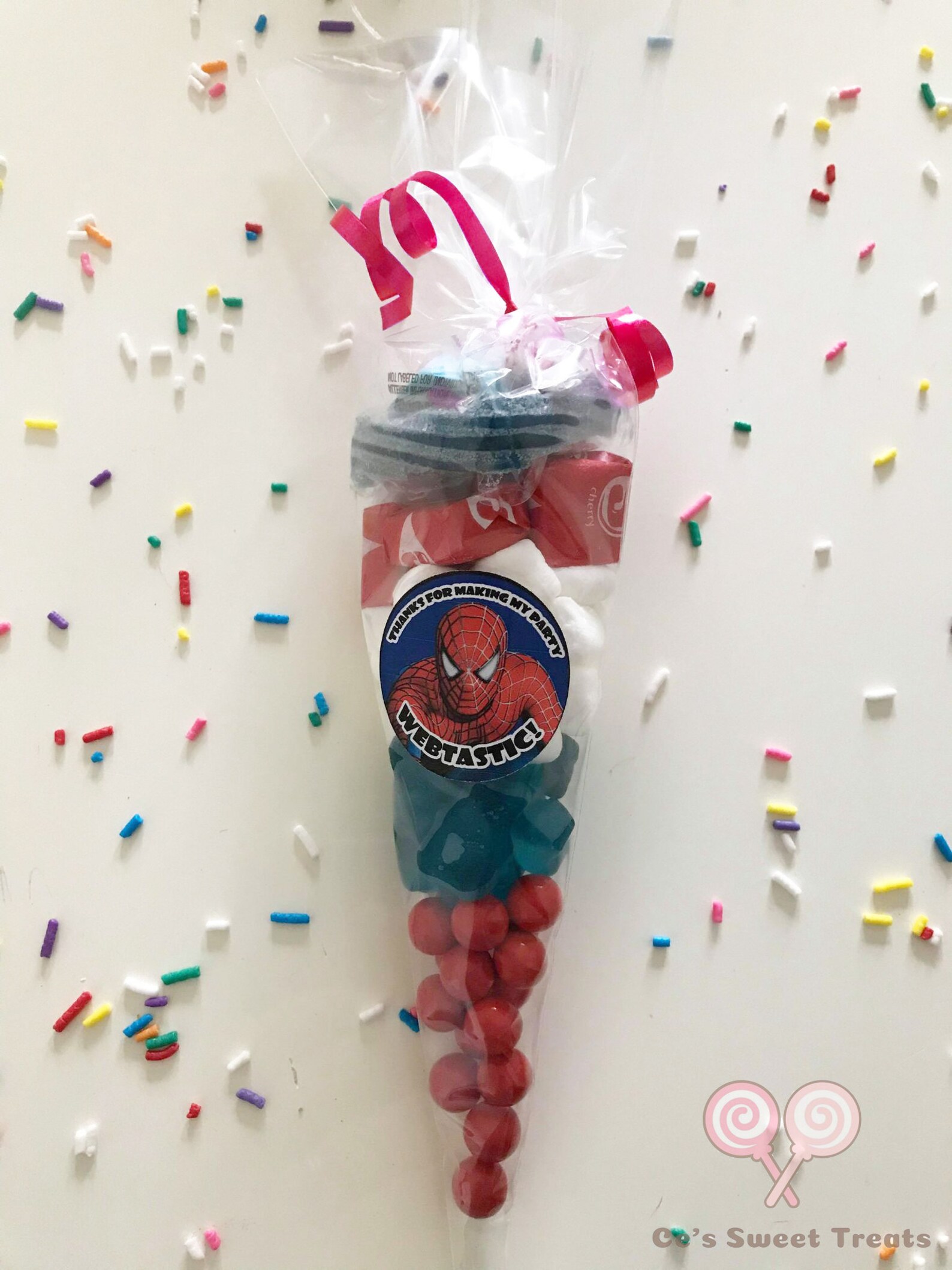 SUPER HERO candy party favors candy cone dc marvel hulk | Etsy